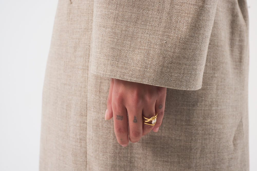 DREE GREY UNDYED COAT